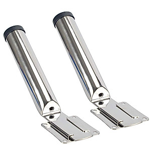 Amarine Made Set of 2 Stainless Steel Slide Mount Removable Fishing Rod Holder