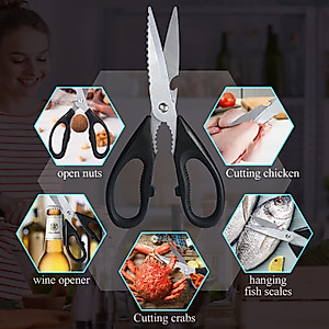 Enfmay 15 Pieces Kitchen Knife Set, Professional Kitchen Knives, Household Cutting Knives Set for Kitchen, Made of Germany 1.4116 Stainless Steel, Extra Sharpness Kitchen Knife Set with Block