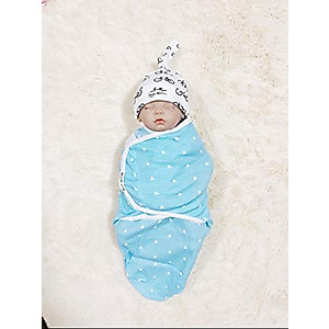 BaeBae Goods Swaddle Blanket, Adjustable Infant Baby Wrap Set of 4, Baby Swaddling Wrap Blankets Made in Soft Cotton
