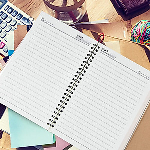 Zealor 6 Pack Soft Cover Notebook with Lined Paper 8.3 inch x 5.5 inch, Spiral Notebooks -120 Pages, 60 Sheets - Memo Notepads for Home School Travel (Kraft Cover)