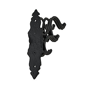 Zeckos Set of 2 Cast Iron Victorian Style 5 Hook Hat/Coat/Scarf Holders