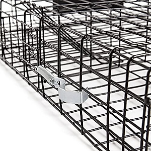 Rugged Ranch Squirrelinator 2 Door Small Metal Wire Pest Control Animal Cage Trap for Live Chipmunk, Squirrel, Rat, Mouse, and Rodent, Black