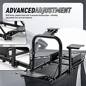 Marada Racing Simulator Cockpit fit for Logitech G27 G29 G920 G923, Fanatec, Thrustmaster T300RS T500R, Upright Stable Sim Racing Cockpit, without Wheel Pedal Shifter Seat