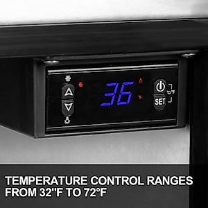 NUTRIFROST 24' Indoor Outdoor Beverage Refrigerator with 3 Removable Shelves, Built-in or Freestanding for Home Commercial 1 Door Design