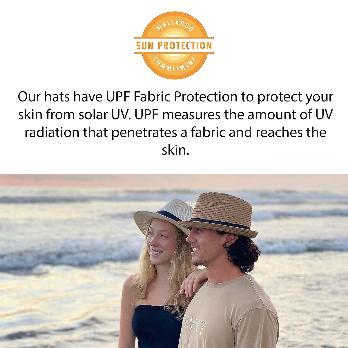 Wallaroo Hat Company – Men’s Turner Fedora – Wide Brim Straw Hat with UPF 50+ Sun Protection for Summer and Outdoors (Ivory, Large/Extra Large)