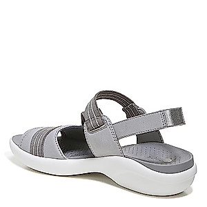 BZees Womens Chance Strappy Sandal Silver Shimmer 6.5 M