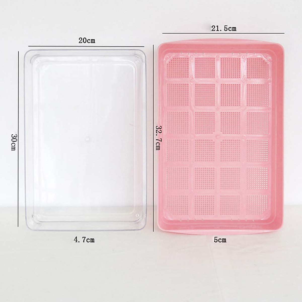 Cabilock Plant Propagation Tray Germination Dome sprouter Container Bean Sprouting Tray Germination Station Plant Starter Tray Sprouter Tray with Lid Growing Trays Pot Flat Ground