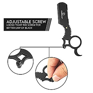 FORGICA-Barber Straight Razor Gift For Men Professional Straight Edge Razor for Men 100 Derby Blades