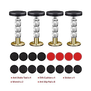 AIOUIERSCN Bed Frame Anti-Shake Tool, Adjustable Anti-Shake Tool, headboard Shockproof Stopper, Suitable for beds, cabinets, Sofas, Wall Retractable Tools，1.57-4.41inch,4pieces