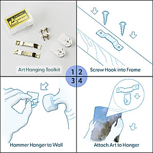 MUDECOR Framed Canvas Print Wall Art Set Pastel Tan Geometric Wave Polygons Abstract Shapes Illustrations Modern Art Decorative Contemporary for Living Room, Bedroom, Office - 16"x24"x2 Black