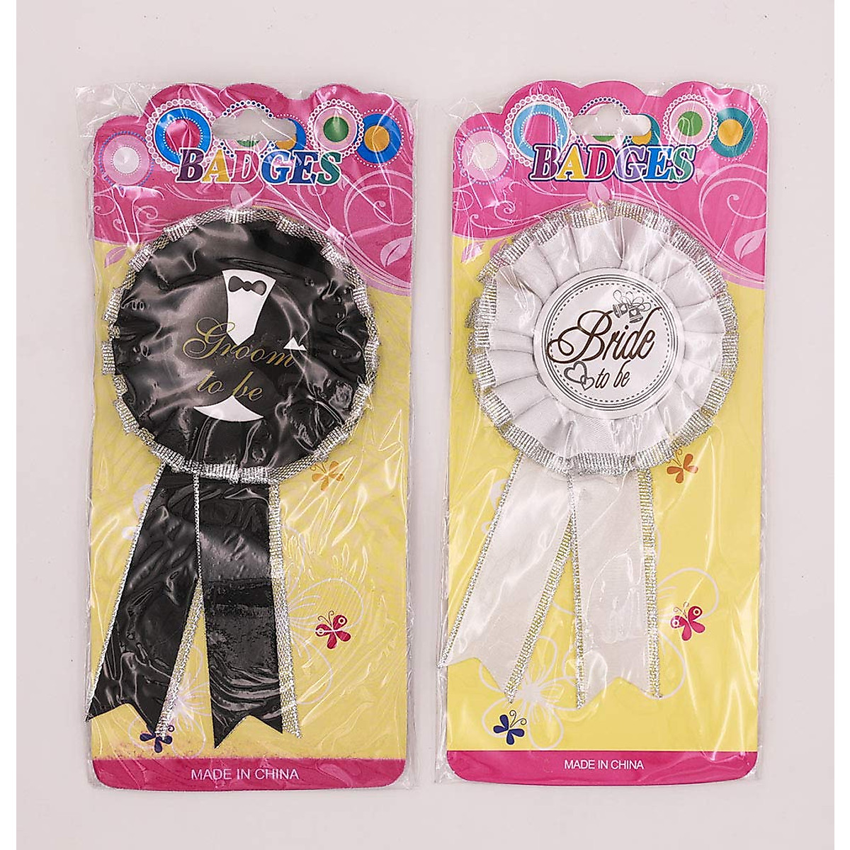 Bride to Be and Groom to Be Tinplate Badge Pins Wedding Buttons for Wedding Bridal Shower Party Decorations by Topfunyy