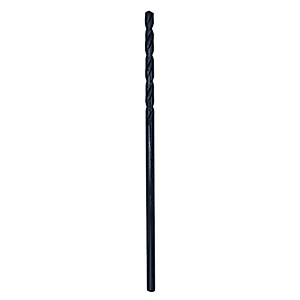 3/16-Inch x 6-Inch Aircraft Extension Black Oxide Drill Bit, Premium M2 High Speed Steel, Extra Length, for Metal, Plastic, Wood