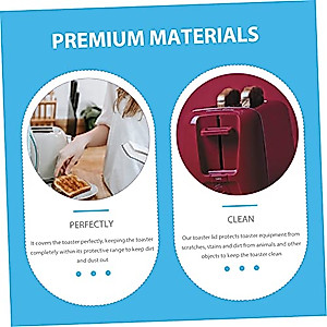 RUNROTOO Bread Machine Dust Cover Home Appliances Air Fryer Toaster Oven Toaster Bread Machine Supplies Air Fryer Cover Polyester Toaster Cover Toaster Appliance Cover Home Supply Coat Blue