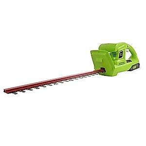 Greenworks 24V 20-Inch Cordless Hedge Trimmer with 2.0 AH Battery Included, HT24B211