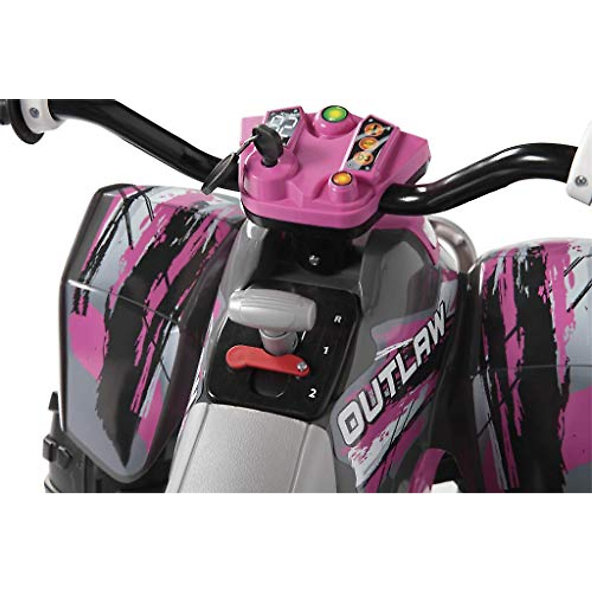 Peg Perego Polaris Outlaw Pink Power 12 Volt Ride on Quad