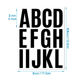 24 Sheets 3000 Pieces 1 inch 12 Colors Self Adhesive Vinyl Letter Number Stickers Kit, Mailbox Numbers Sticker for Mailbox, Alphabet Number Stickers, Decals for Sign, Kitchen,Door, Business, Address