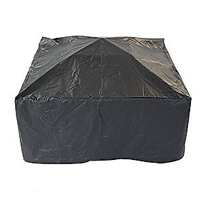 Pleasant Hearth OFW191S Hudson Square Steel, 34-Inch fire Pit, Wenge