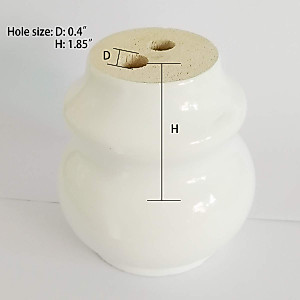 Btibpse 3'' Wooden Furniture Legs White Bun Feet Sofa, Chair, Loveseat, Ottoman, Dresser Foot Set of 4