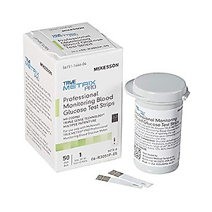 McKesson TRUE METRIX Professional Monitoring Blood Glucose Test Stripes, 50 Strips, 1 Pack