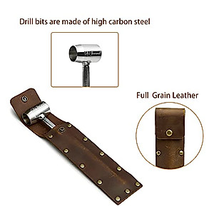 Jeereal Bushcraft Survival Scotch Eye Auger Scotch Eye Auger | Manual Hand Wood Auger, Magnesium Fire Starter Survival Tool, 2 Pack Extra Large Natural Waterproof Kindling(M-D10)