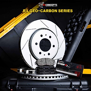 R1 Concepts Rear Brakes and Rotors Kit |Rear Brake Pads| Brake Rotors and Pads| Optimum OEp Brake Pads and Rotors| Hardware Kit WLUH1-67196