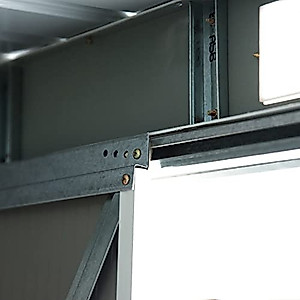 Outsunny 9' x 4' Metal Garden Storage Shed Tool House with Sliding Door Spacious Layout & Durable Construction for Backyard, Patio, Lawn Green