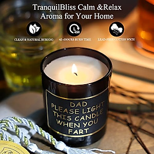 Dad Gifts from Daughter Son, Personalized Gifts for Dad, Dad Birthday Gift, Scented Candles for Men, Birthday Gifts for Dad Step Dad, Christmas Gift Idea (10oz) (DAD When You Fart, Sandalwood)