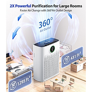 ECOSELF Air Purifier Replacement Filter for ECOSELF HAP603 Air Purifier,1 Pack, Blue