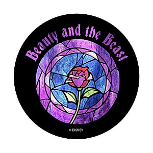 Disney Beauty And The Beast Rose Stained Glass PopSockets PopGrip: Swappable Grip for Phones & Tablets