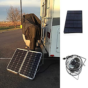 5w Solar Powered Exhaust Fan for Shed Fan Waterproof Solar Powered Fan Kit for Chicken Coop, Pet Houses, and Windows, Solar Fan for Greenhouse USB Solar Roof Fan Cool Stuff