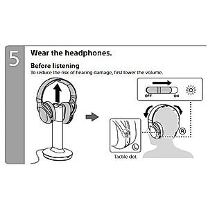 Sony RF400 Wireless Home Theater Headphones for Watching TV (WHRF400)