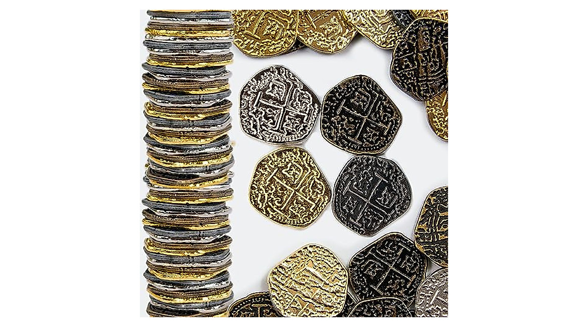Beverly Oaks Pirate Coins - Gold & Silver Doubloon Replicas