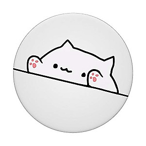 Bongo Cat Doing Nothing Funny Meme PopSockets PopGrip: Swappable Grip for Phones & Tablets