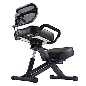 Master Massage Ergonomic Kneeling Chair with Back Support for Office -Posture Chair with Angled Seat and Backrest for Home and Office-Posture Correction Stool-Improve Your Posture