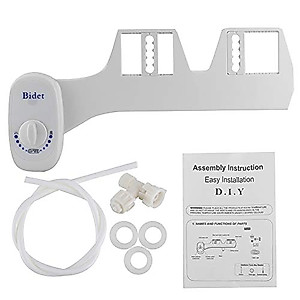 NDNCZDHC Single Nozzle Bidet Attachment for Toilet, Non Electric Bidet Toilet Seat Attachment with Self Cleaning and Hose, Bidet Sprayer for Toilet(G1/2)