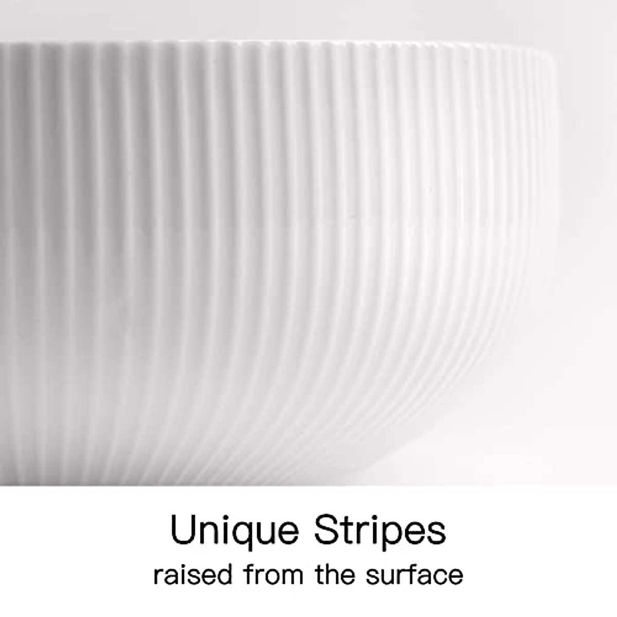 getstar Salad Bowl, 8 inch 60 oz Large Serving Bowls, 2 Packs Ceramic Salad Bowl Set, Microwave & Freezer Safe, Fruit Bowl Soup Bowl Pasta Bowl Popcorn Bowl Set of 2 (White)