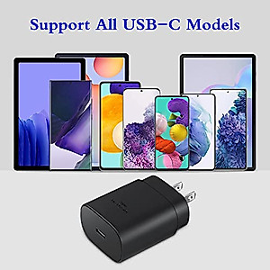 Type C Charger, 2PacK 25W USB C Charger Super Fast Charger with 6FT USB C to C Charger Cable Compatible with Samsung Galaxy S23 Ultra/S23/S23+/S22/S22 S21 S20 Ultra/S22+/S21+/ Ultra/S20/S20+/