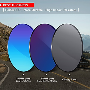 OOWLIT Replacement Lenses Compatible with Oakley Scalpel OO9095 / Scalpel Asian Fit OO9134 Sunglass Fire Non-polarized