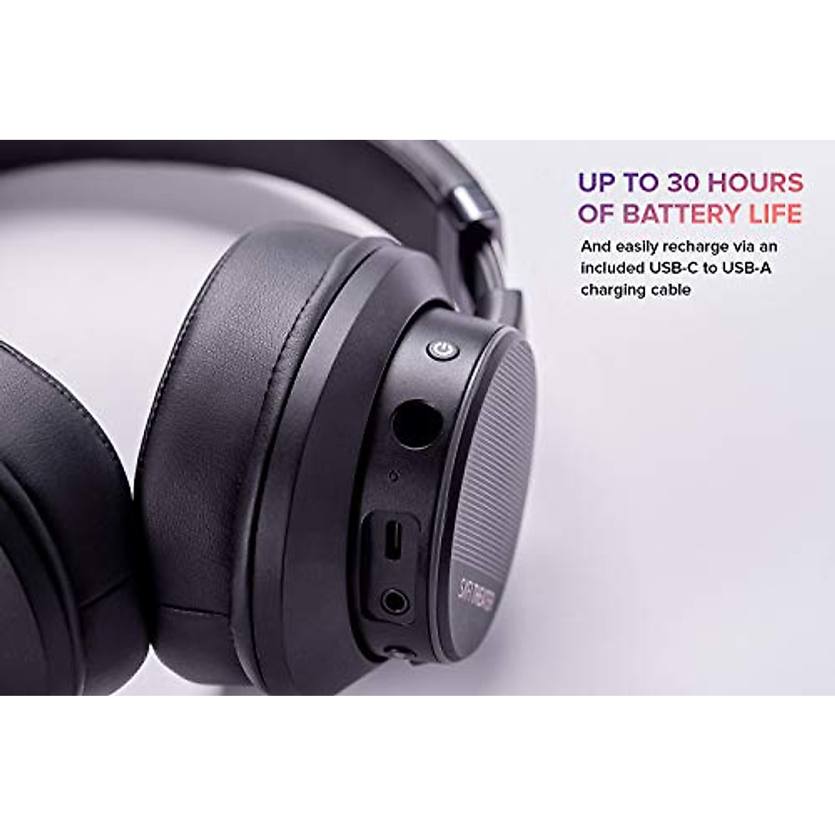 Creative SXFI Theater 2.4 GHz Low-Latency Wireless USB Headphones with Super X-Fi, 50mm Drivers, Up to 30 Hours of Battery Life, 3.5mm Analog Mode, Detachable Mic, for Movies