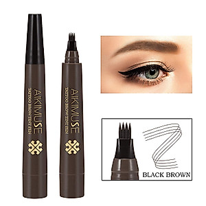 Lusucat Liquid Eyebrow Pen Waterproof Microblading Eyebrow Pencil with a Micro-Fork Tip Applicator Creates Natural Looking Brows Effortlessly
