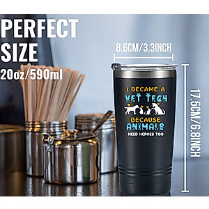 Onebttl Vet Tech Gifts, Appreciation Gifts for Veterinary Technologists on Christmas, Birthday and End of Year, 20 oz Stainless Steel Insulated Tumbler - Heroes