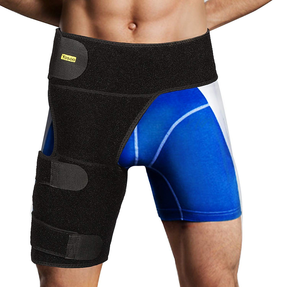 Sciatica Pain Relief Brace for Hip- Hamstring compression Thigh, Groin Wrap Support for Pulled Muscles, Sciatic Nerve, Joints, Arthritis- For Men and Women | Left Leg