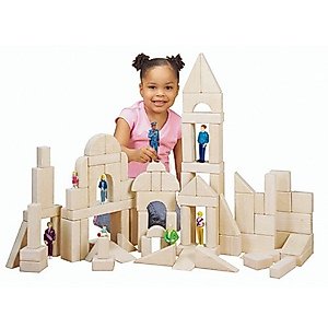Constructive Playthings CP-U303 Wood Unit Block Sets- Beginner Set 32 Blocks