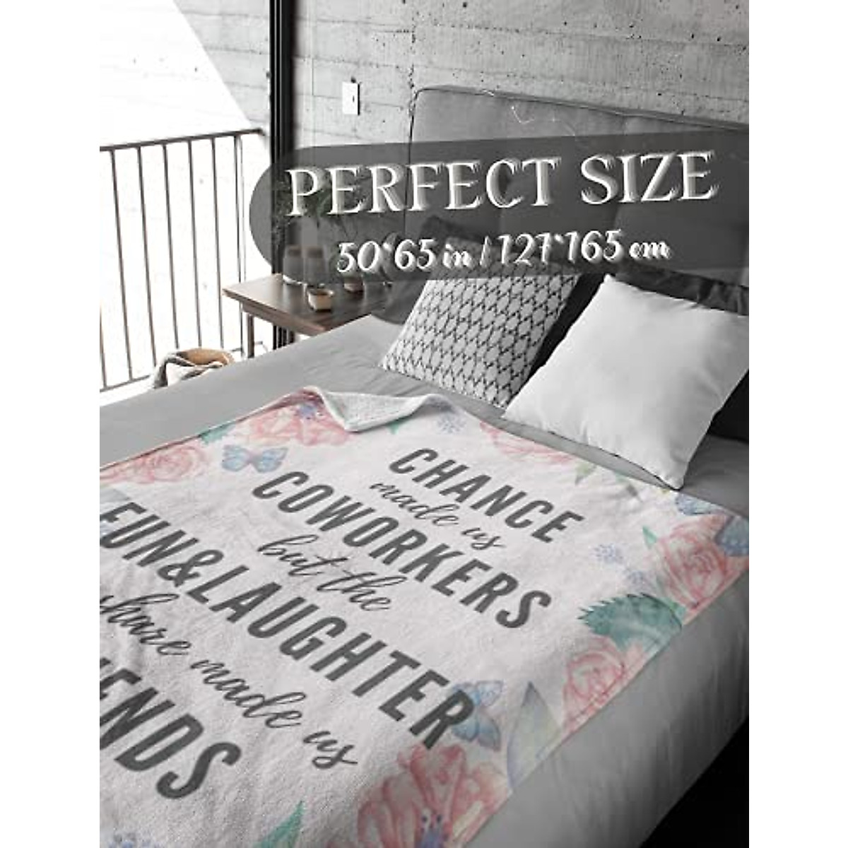 InnoBeta Coworker Leaving Gifts for Women Flannel Blankets Throws, Going Away Gift for Coworker, Leaving Farewell New Job Presents (50"x 65") - Purple