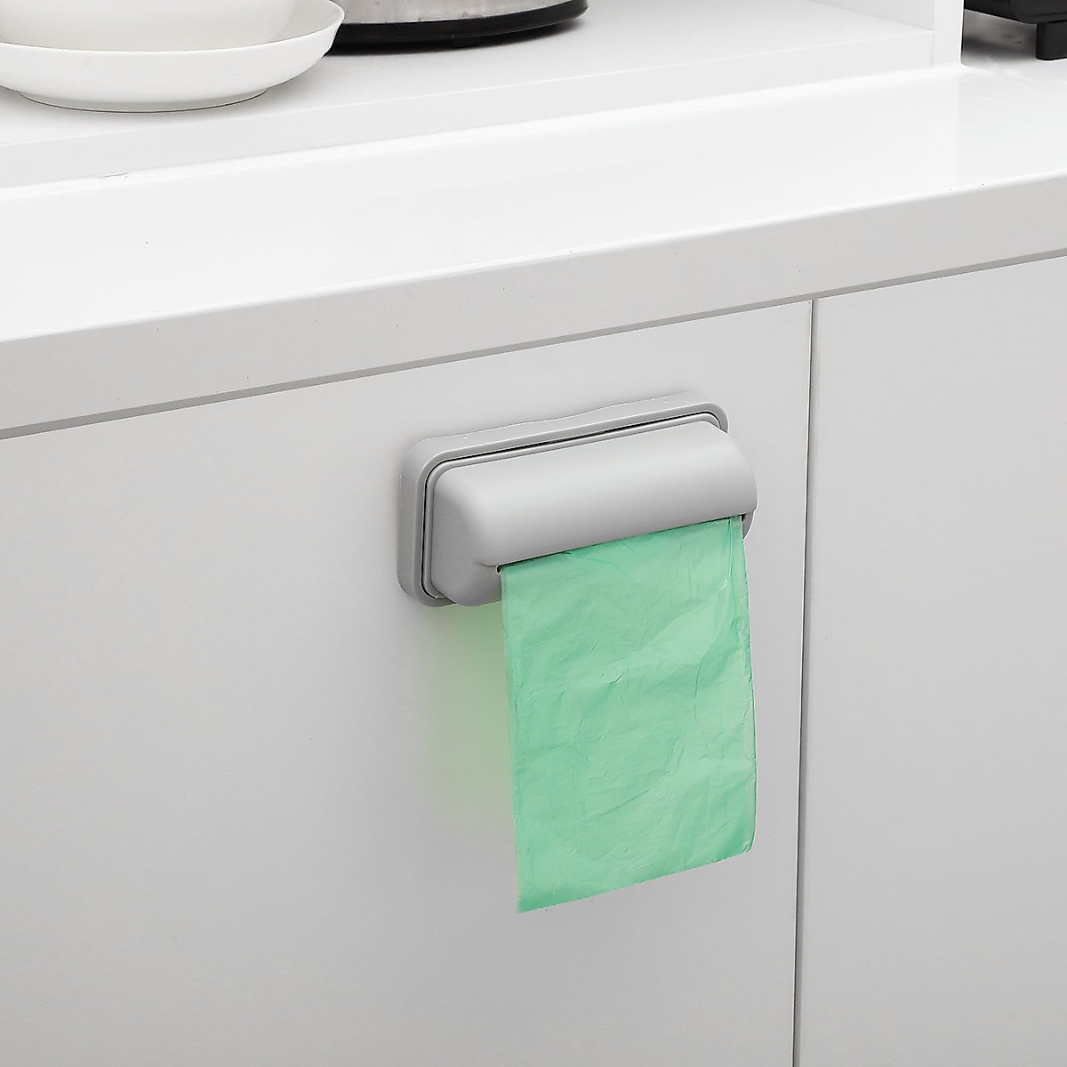 ABOOFAN 3 Pcs Garbage Bag Storage Box Trash Bag Adhesive Garbage Bag Boxes Plastic Bag Storage Holder Wall Mounted Garbage Bag Dispenser Plastic Bag Holder Storage Rack Pp No Punching