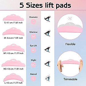 Libeauty Lash Lift Kit with New Glue Balm Lash Perm Kit Korea for Eyelash Curling and Brow Lamination Complete Tools DIY Set Easy for Beginner Use at Salon & Home (Pink)