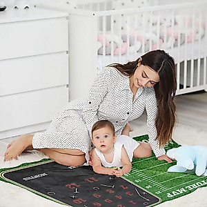 Pavo Premium Football Milestone Blanket for Baby Boys - Includes 3 Exclusive Frames - Personalized Monthly Baby Milestone Blanket for Newborn Ultra-Soft and Cozy 60"x40" Keepsake