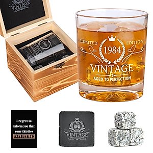 2024 40th Birthday Gifts Men, 1984 Whiskey Glasses, 40th Birthday Gifts, 40 Year Old Gifts For Men, Old Fashioned Glasses, 40 Birthday Gifts For Men, Gifts For 40th, 1984 Gifts For Men, Dad, Husband