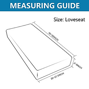 NC HOME Highly Elastic Sofa Cushion Covers, Water Repellent Sofa Seat Covers Stretch Furniture Protector for Pets with Elastic Bottom, Non Slip, Washable (Loveseat Cushion, Sand)