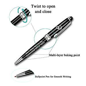 JYTAPP Funny Correctional Officer Gift Don't Make Me Use My Correctional Officer Voice Ballpoint Pen Corrections Work Pen
